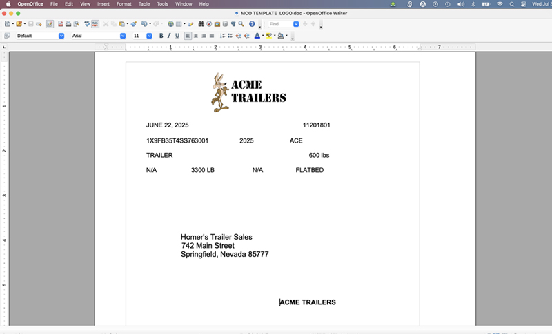 MCOs Manufacturer Certificate of Origin MCO/MSO MCO Store.com